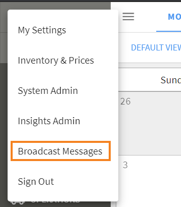 Broadcast Messages – Momentus Support Center